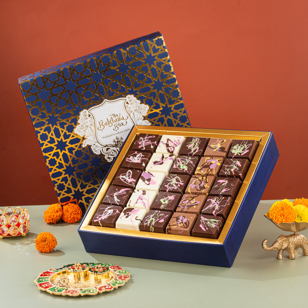 Navy Imperial Assorted Mini-Coverture Kunafa Box – THE BAKLAVA BOX