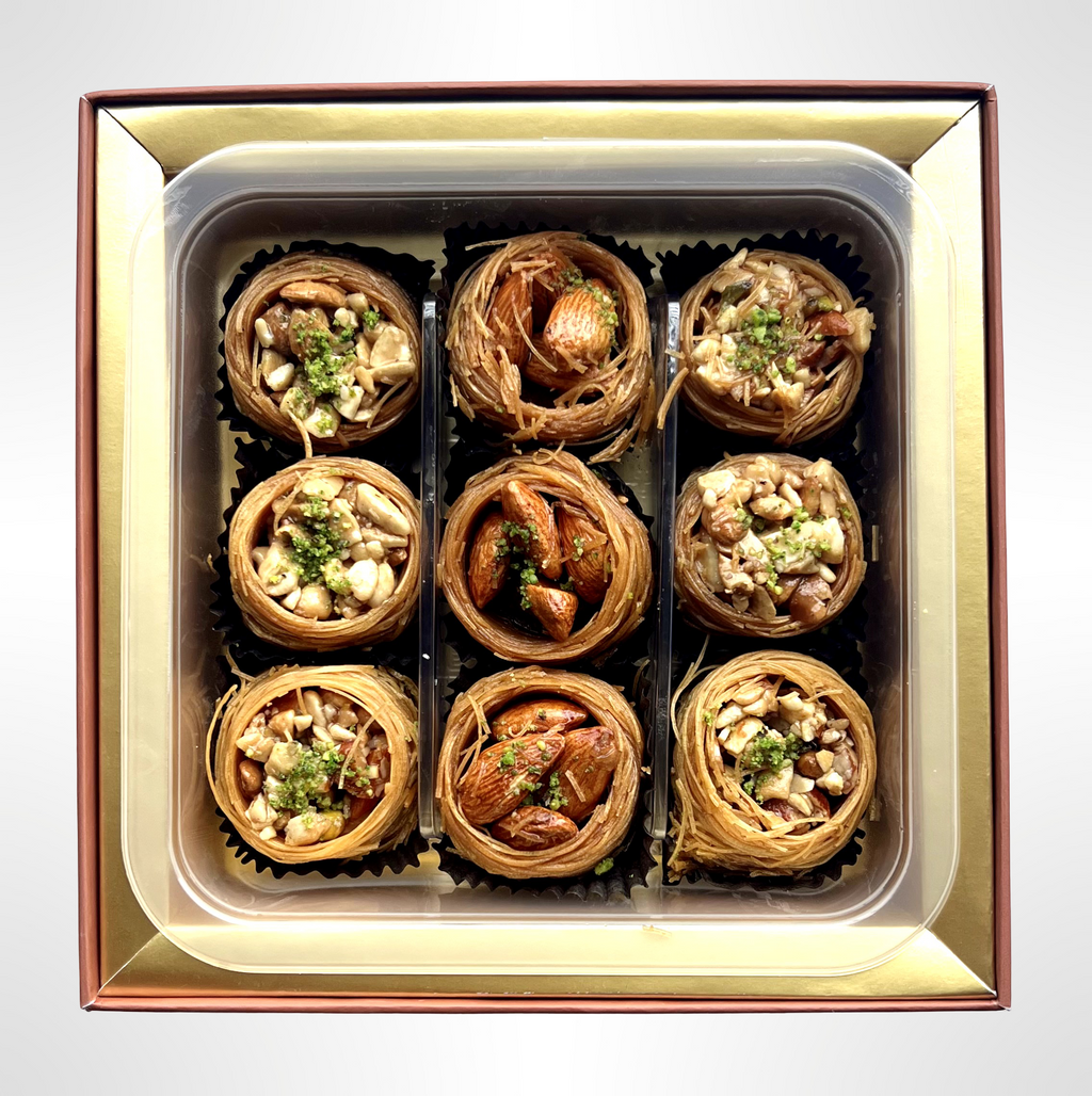 Assorted Mix-Dryfruit Oshe Bulbul Kunafa Box – THE BAKLAVA BOX