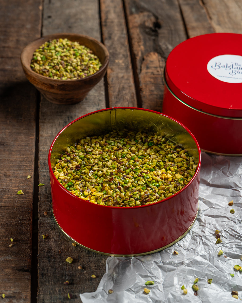 Pista Kunafa Tin Cake – THE BAKLAVA BOX
