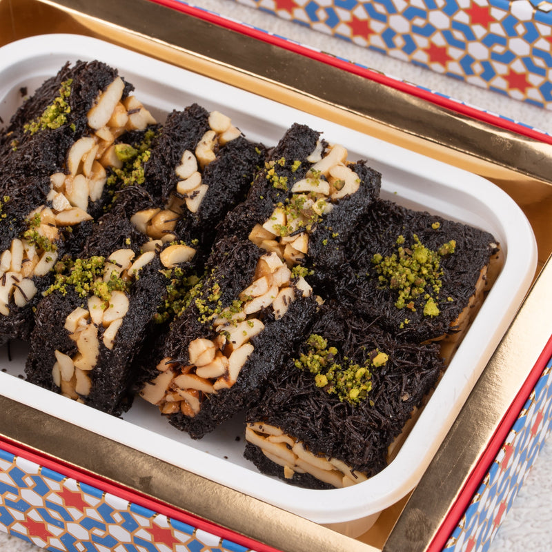 Chocolate Cashew Kunafa – THE BAKLAVA BOX