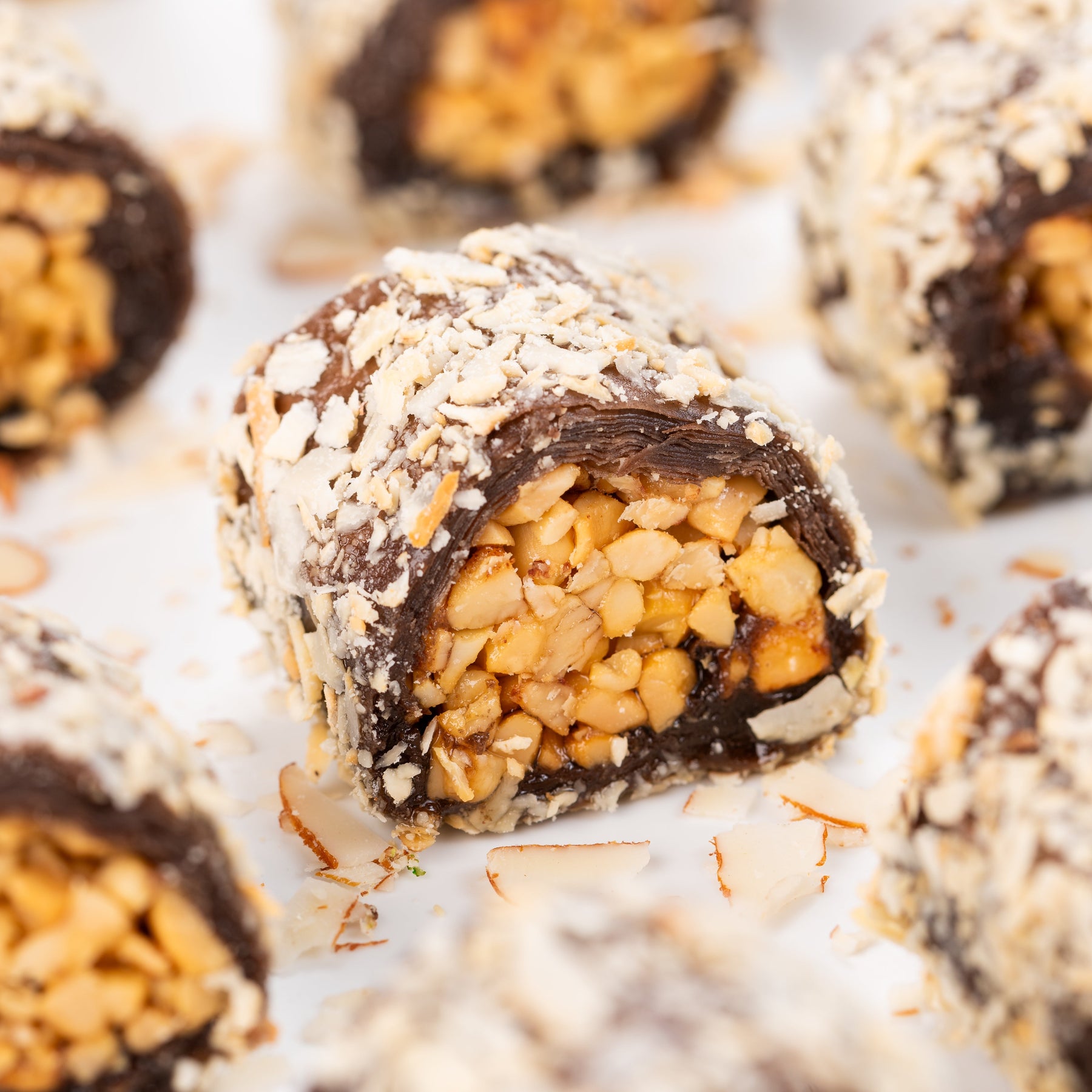 Chocolate Turkish Cashew Roll – THE BAKLAVA BOX