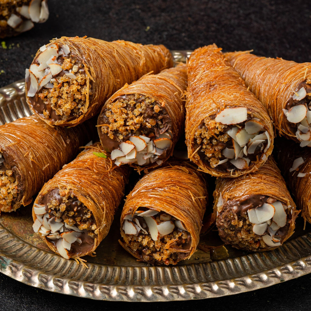 Biscoff Dry Fruit Kunafa Cones – THE BAKLAVA BOX