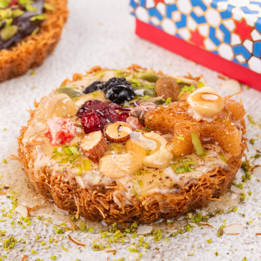 Coffee Dry Fruit Kunafa Ghewar – THE BAKLAVA BOX