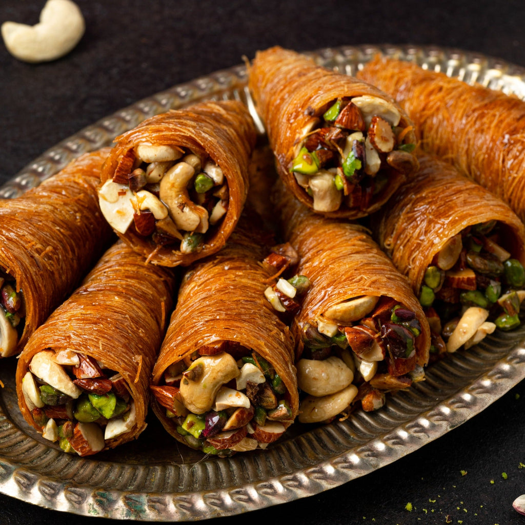 Dry Fruit Kunafa Cones – THE BAKLAVA BOX